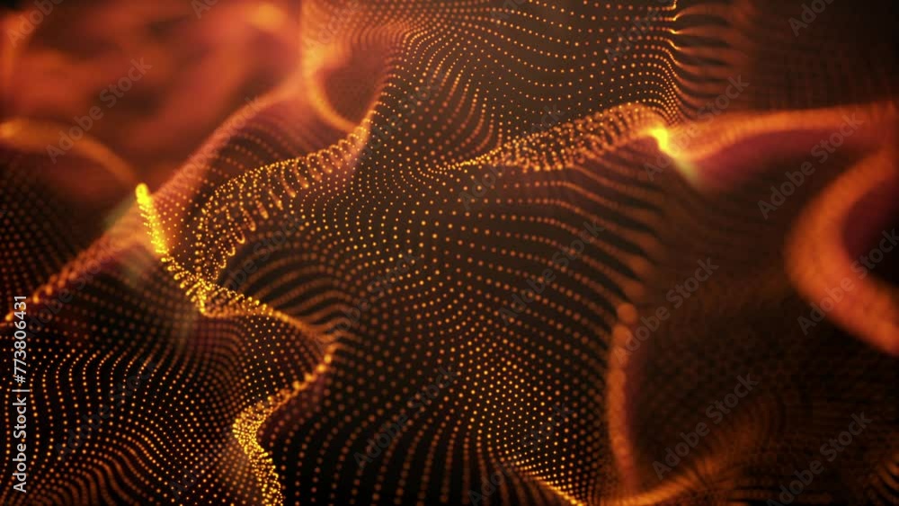 Nanotechnology research fractal wireframe effect video. 3D video ...