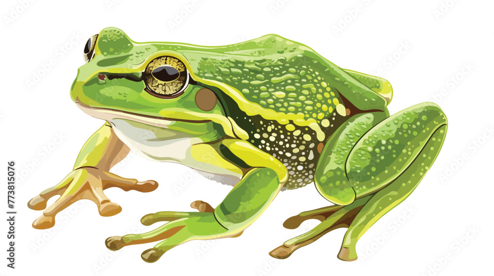 Mossy bug-eyed tree frog. Treefrog green amphibian Stock Vector | Adobe ...