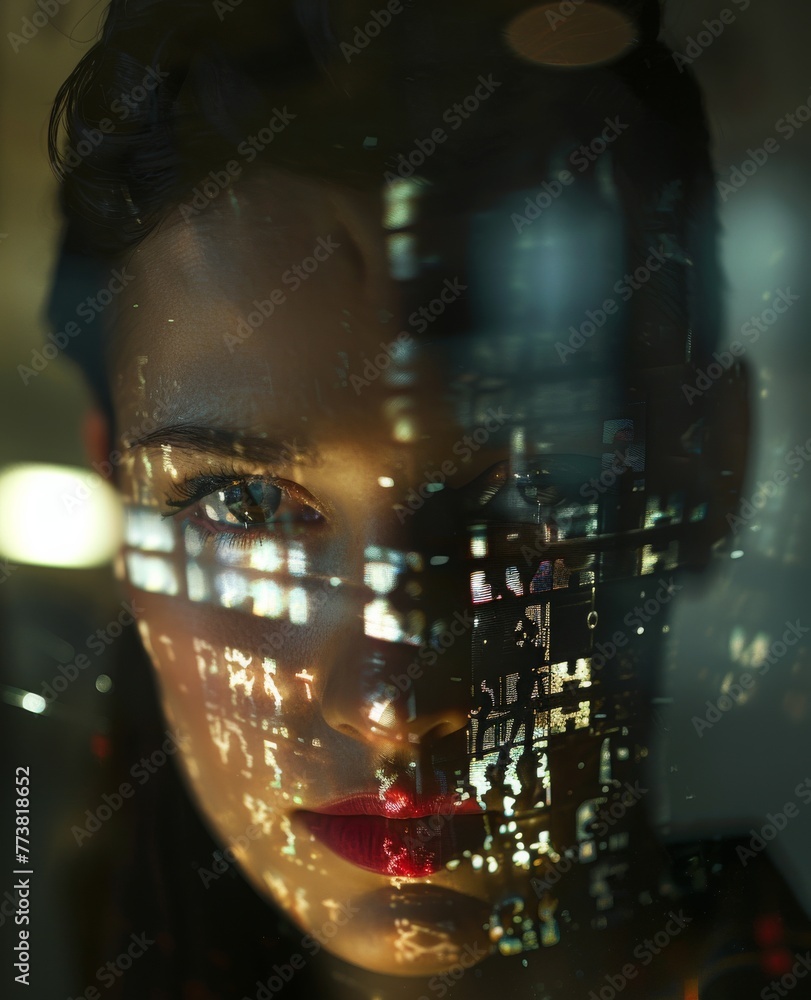 Dark, blurry image of a latent object. A mysterious and darkened image ...