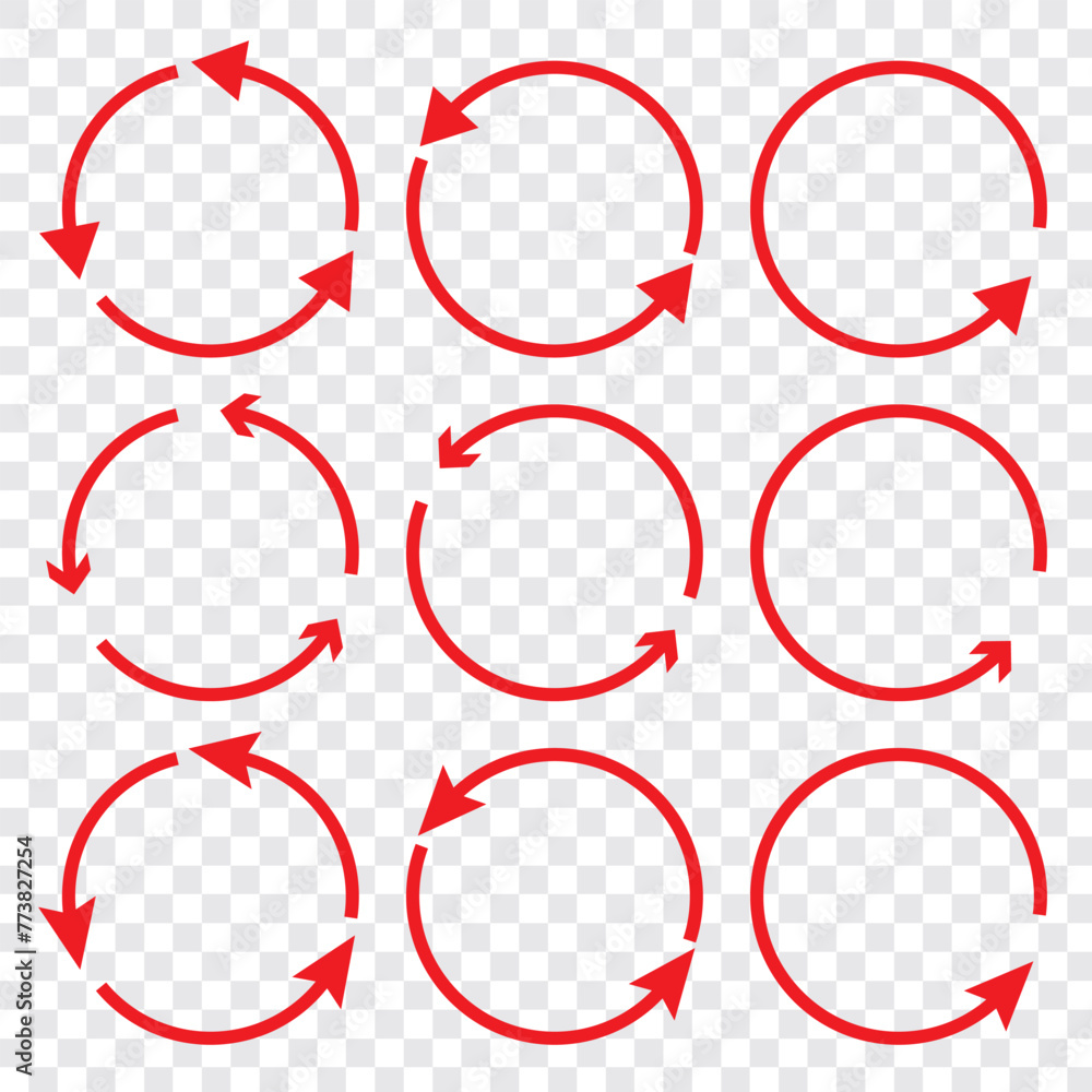 circle arrow icon set , loop icon. circular arrow icon, refresh, reload. Set of circle arrows ...