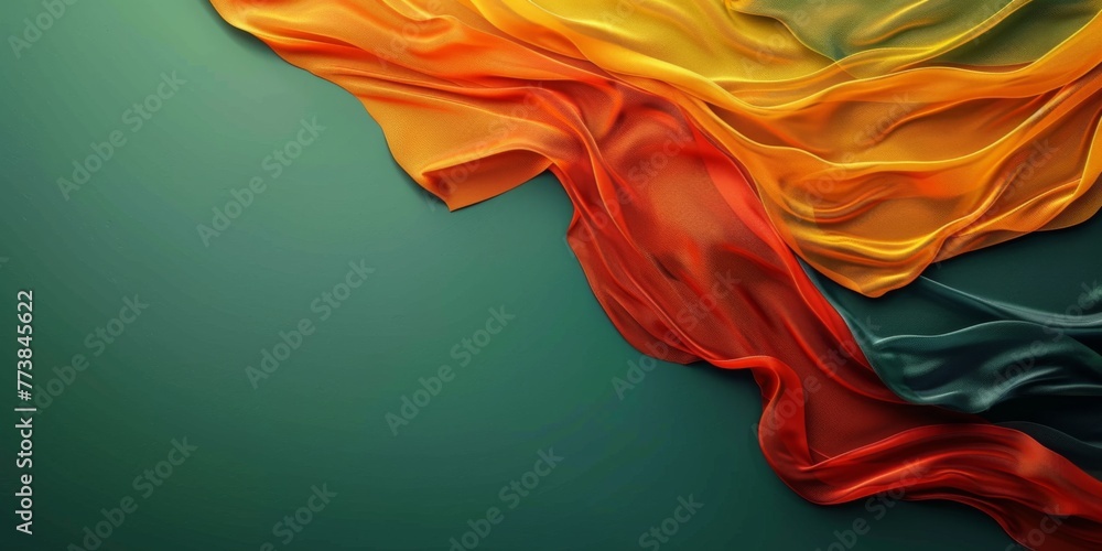 Banner with colors of african flag on a green background, for black ...