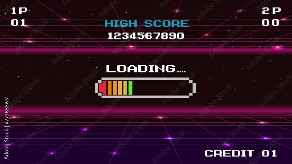 LOADING .pixel art .8 bit game. retro game. for game assets. Retro ...