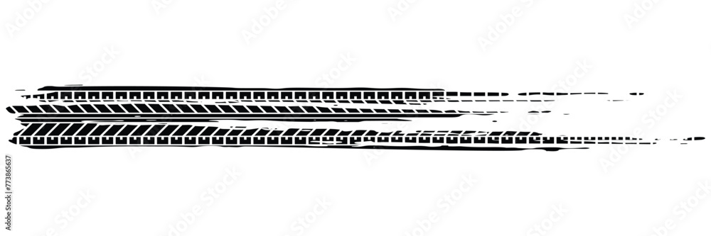 Auto tire tread grunge element. Car and motorbike tire patterns, wheel ...