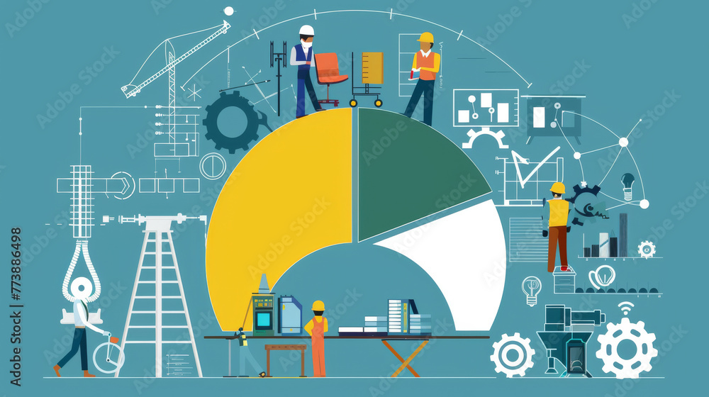 A pie chart illustration showing the different types of engineering ...