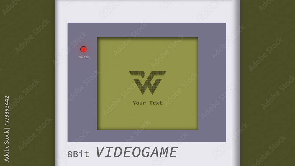 8Bit Video Game Retro Logo Reveal 4k 1:1 16:9 9:16 Stock Template ...