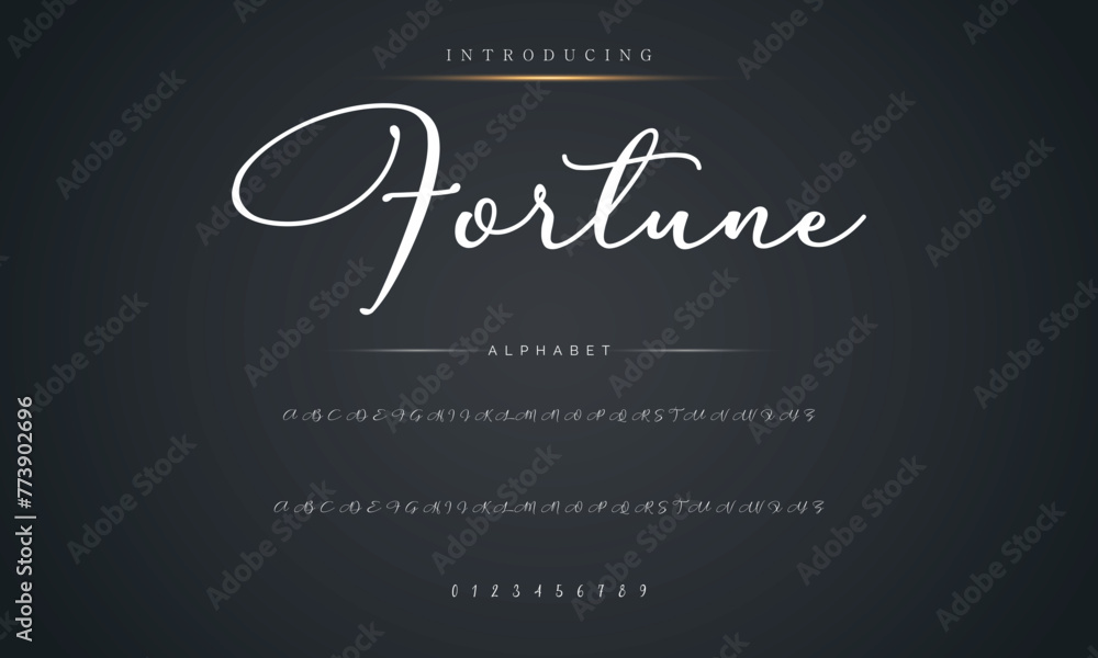 Lettering signature font isolated on grey background. brush style ...
