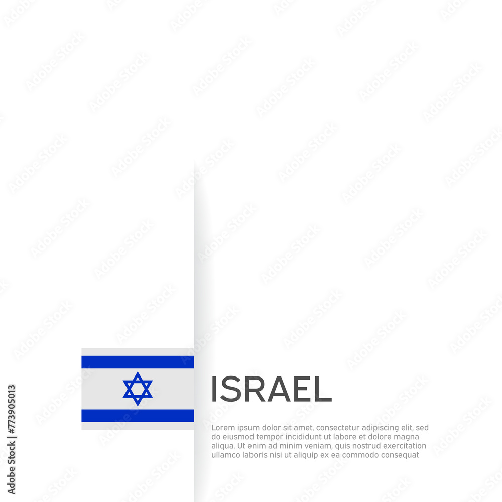 Israel flag background. State patriotic israeli banner, cover. Document ...