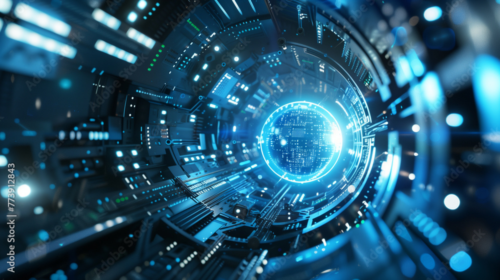 modern digital technology background, cyber tech wallpaper, futuristic ...