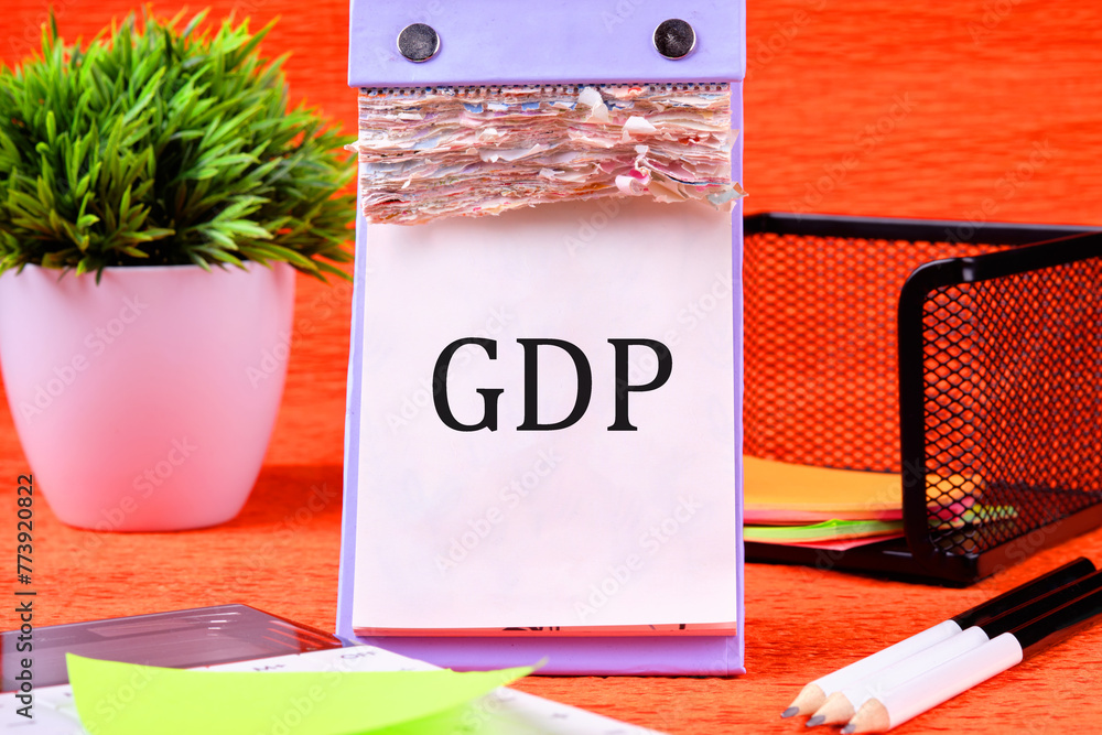 GDP, good distribution practice symbol It is written on a desktop ...