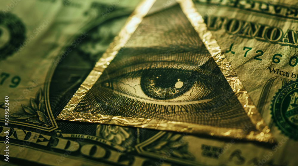 The all-seeing eye, a Masonic symbol of omniscience, prominently ...