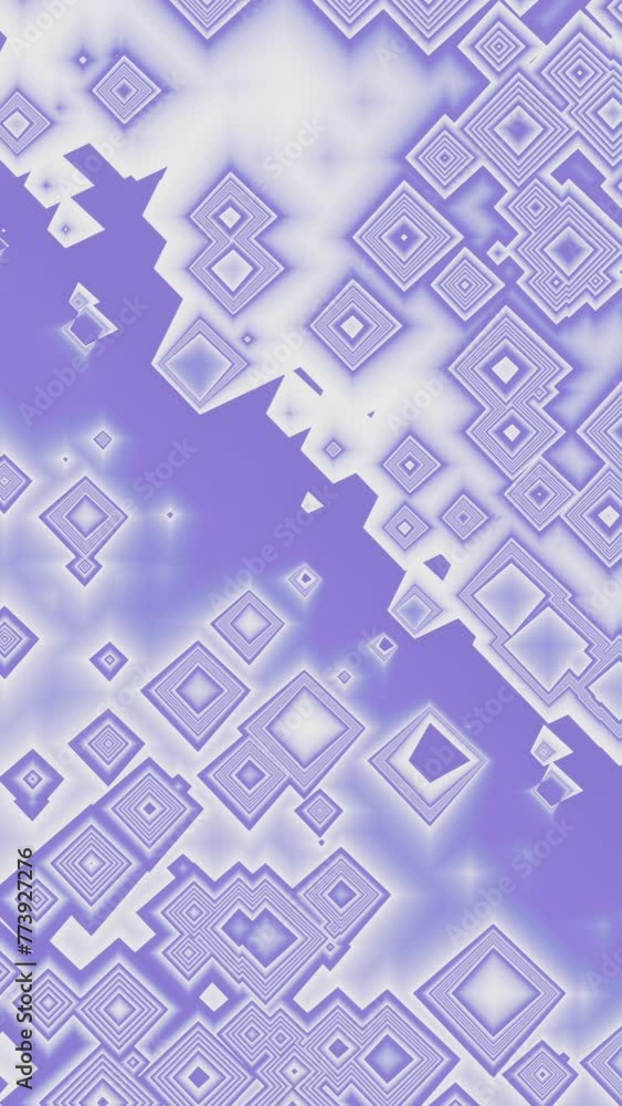 Abstract lilac retro pixel geometric digital background composed of ...