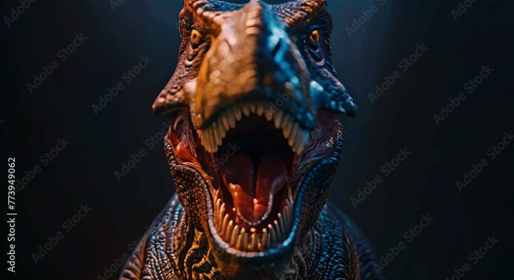 The Fearsome and Powerful Tyrannosaurus rex with its Jaws Open Stock ...
