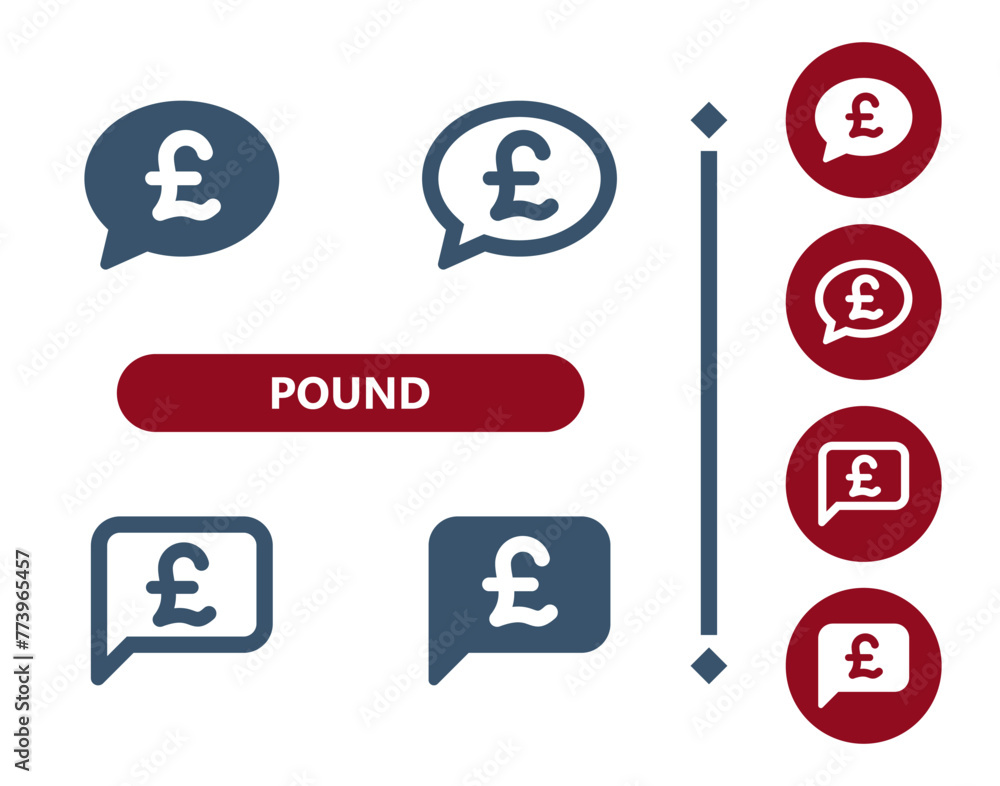 Pound icons. Chat bubble, speech bubbles, Pound symbol, money icon ...