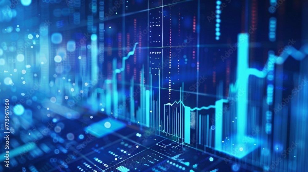 Pop Art Fintech: A Bold Blue Background with Linear Texture for Your ...