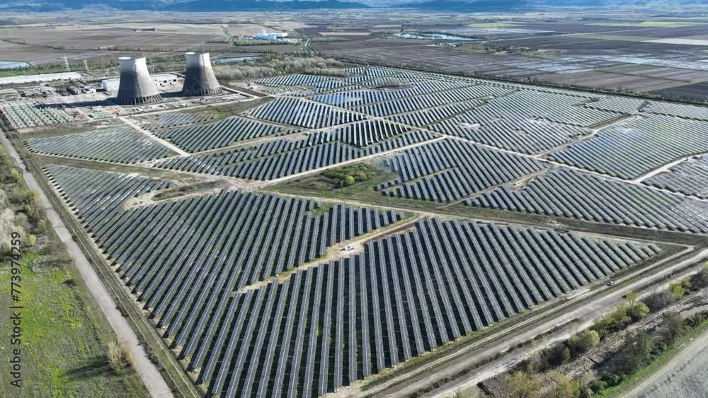 Trino, Italy - April 1, 2024: from nuclear power to photovoltaics: a ...