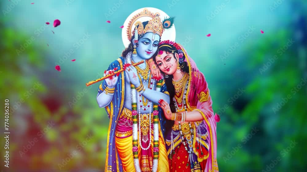 Hindu God Radha Krishna 4K Animation, Lord krishna HD video, God ...