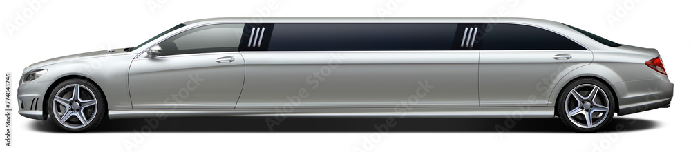 Poster Modern silver limousine on a transparent background in png ...