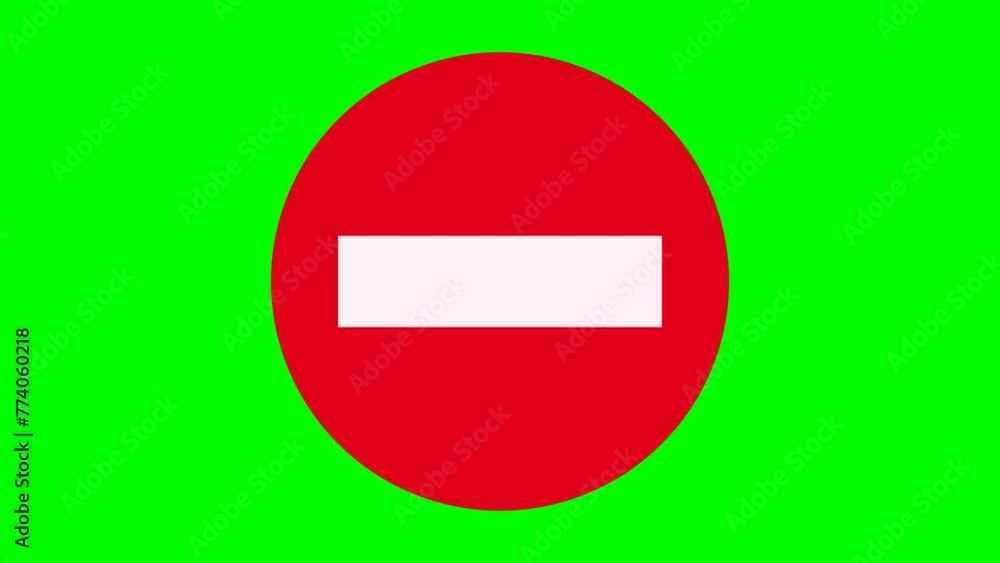 Appearance of the red crossed out circular prohibited direction sign ...