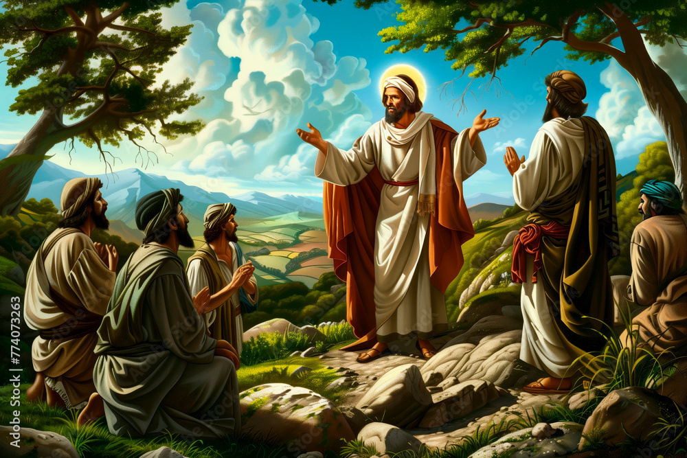 On a serene Galilean mountaintop, the disciples witness the miraculous ...