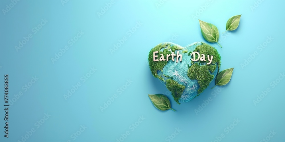 Heart-Shaped Earth Design for Earth Day Celebration Stock Illustration ...