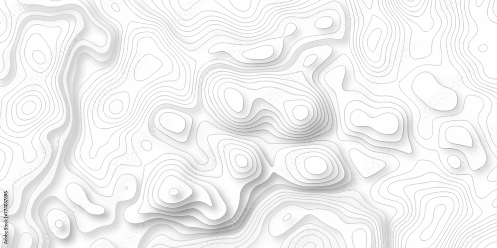 Vector geography landscape Topo contour map on white background ...