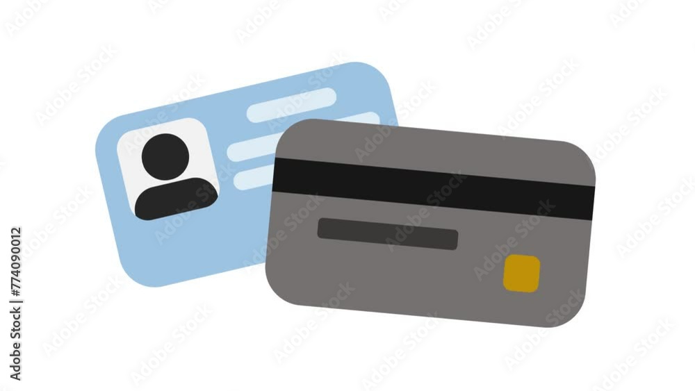 identification and credit card animation animated card illustration ...