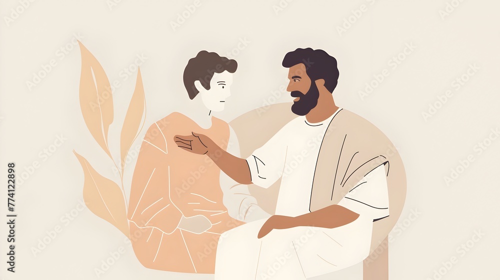 Inspiring of Apostle Paul Mentoring Young Timothy Highlighting the ...