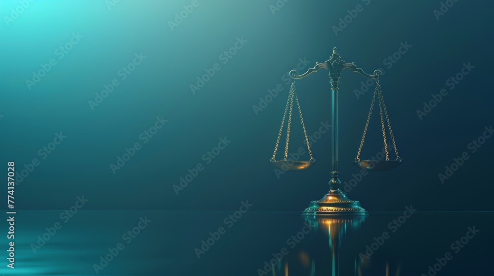 Law Day symbol: clean gold scale, representing justice, on a gradient ...