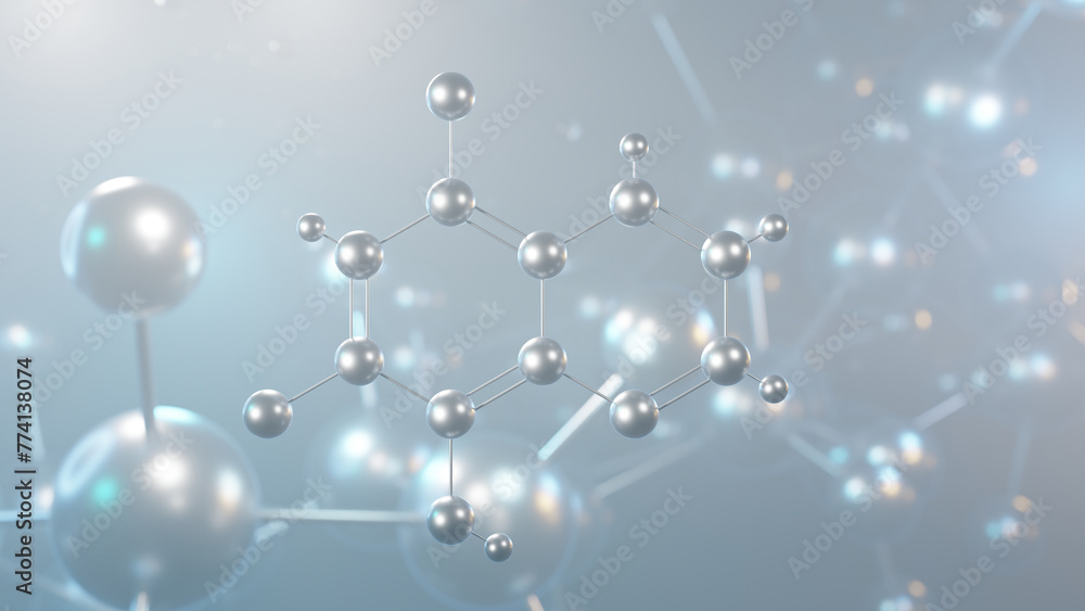 broxyquinoline molecular structure, 3d model molecule, antiprotozoal ...