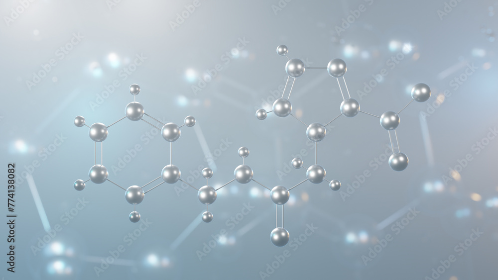 benznidazole molecular structure, 3d model molecule, antiparasitic ...