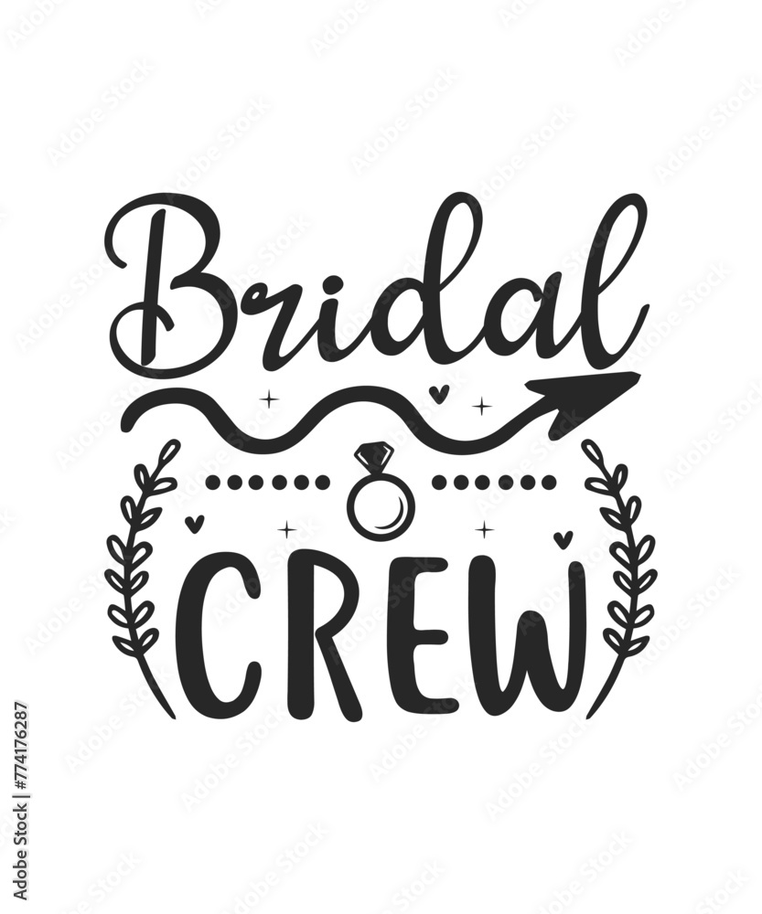 Bridal crew Mr and Mrs SVG, Wedding SVG, Wedding SVG Bundle Engagement ...
