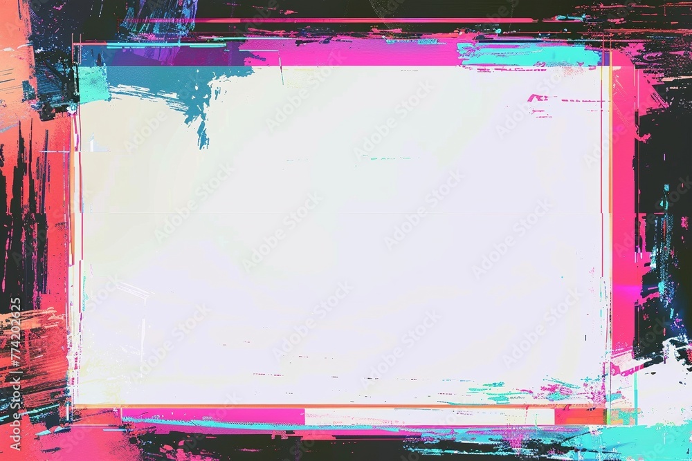 Corrupted Video Frame: A corrupted video frame featuring a glitching ...