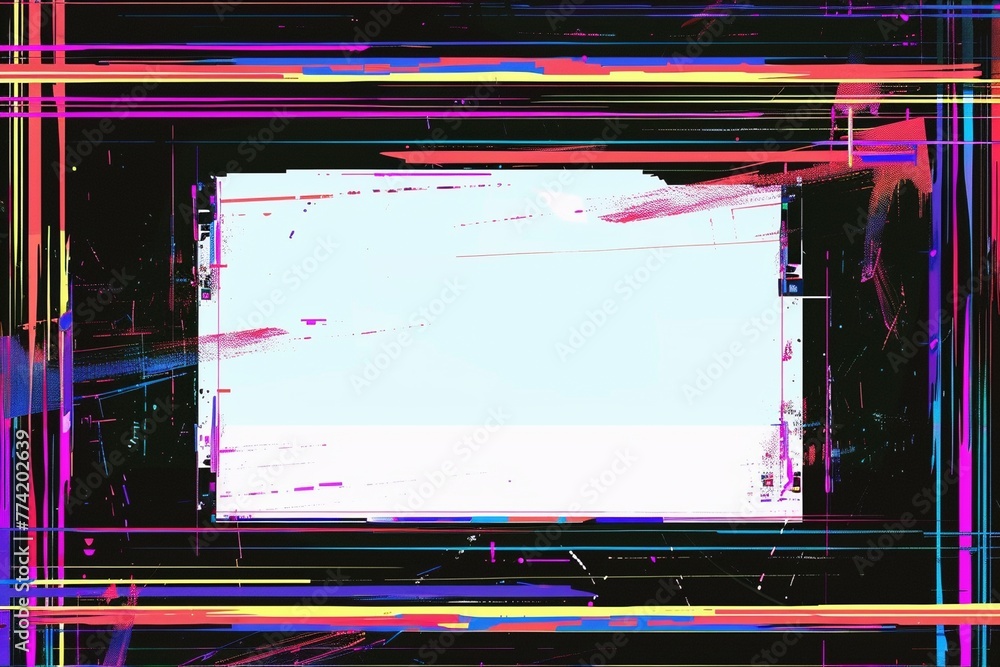 Corrupted Video Frame: A corrupted video frame featuring a glitching ...