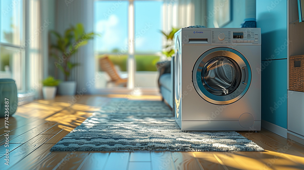 minimalist washing machine washing machine looks modern with a simple ...
