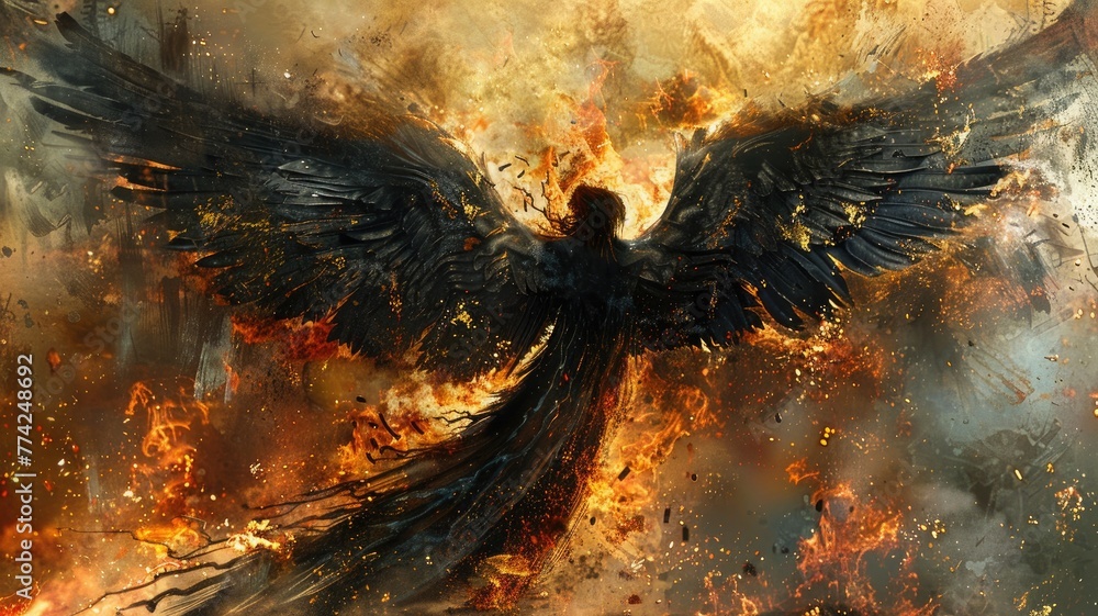 collage picture of evil satanic inferno. Generative AI Stock ...