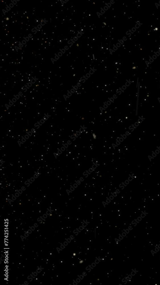 Vertical Particle Glitter Snow on Black 4K Loop features snow and ...