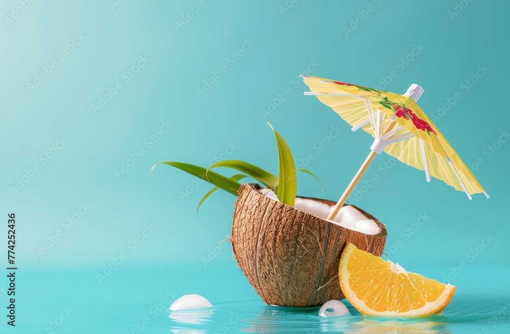 Minimalist plain cyan background for product photography with a ...