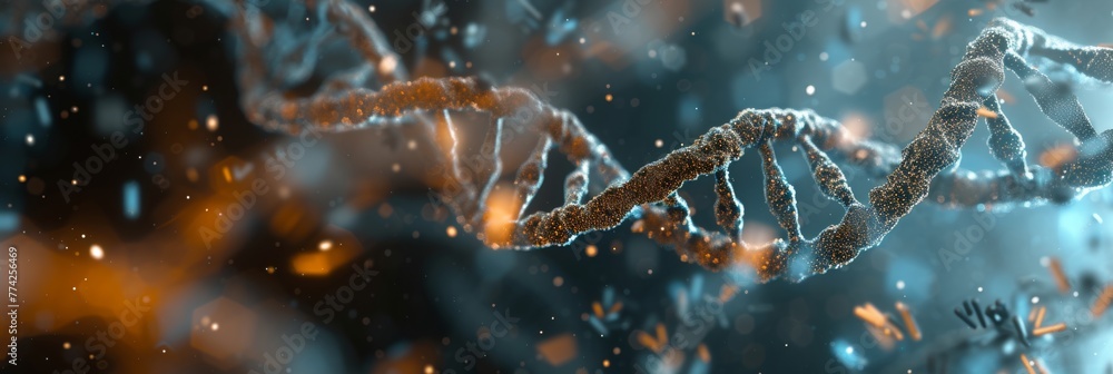 Human DNA spiral structure viewed with electron microscope Stock Photo ...