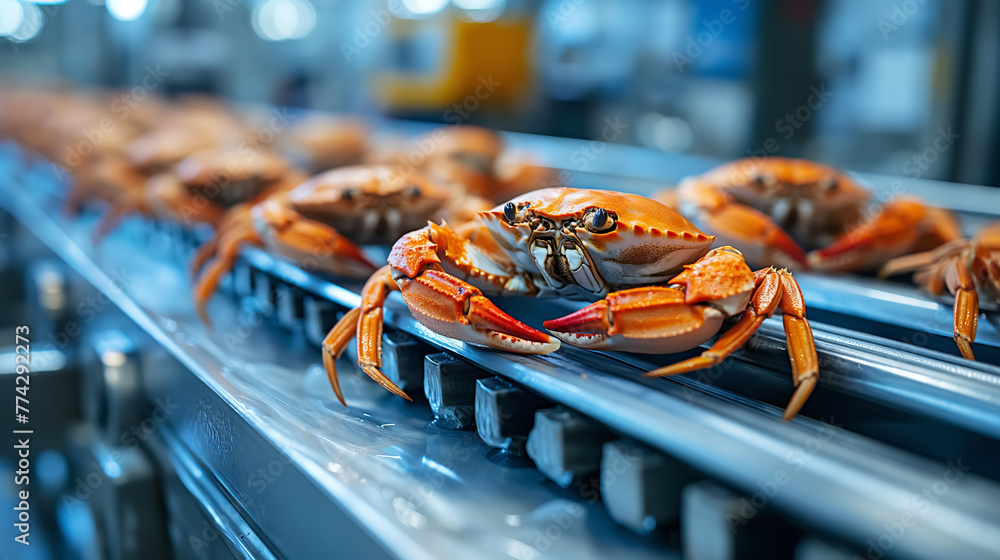 Automated Robotic line for freezing and packaging freshly caught crabs ...
