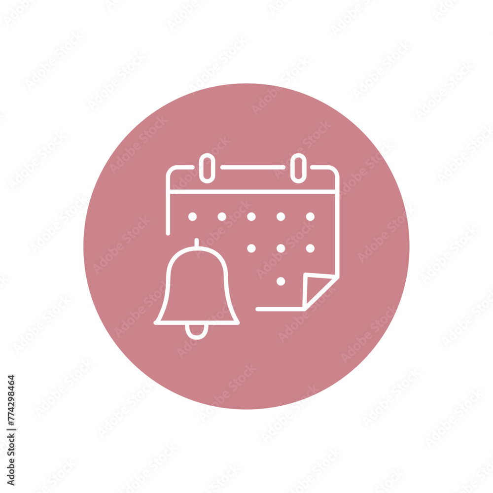 Vector illustration. Calendar color icon. Icon on isolated on white ...