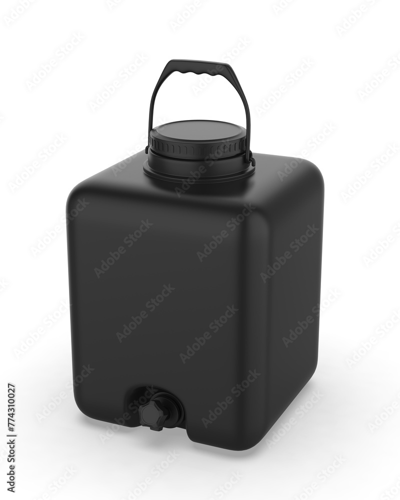 Blank fluid Container With Tap template, 3d illustration. Stock ...