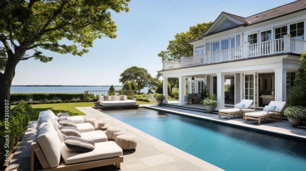 Mediterranean inspired villa with a sprawling garden and a private ...