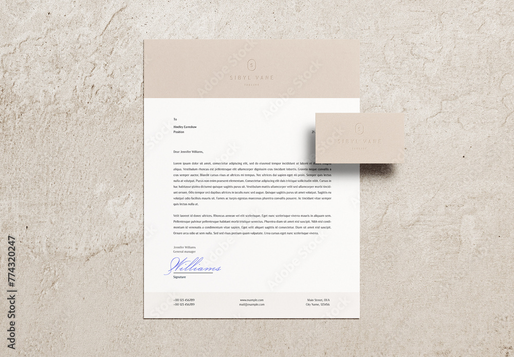 Pressed Debossed Letterhead Letter Business Card Identity Branding Logo ...