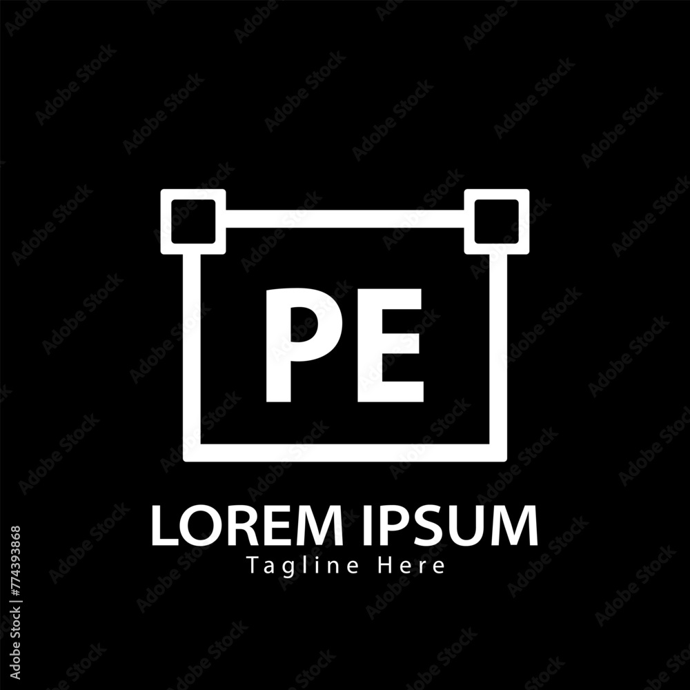 letter PE logo. PE. PE logo design vector illustration for creative ...