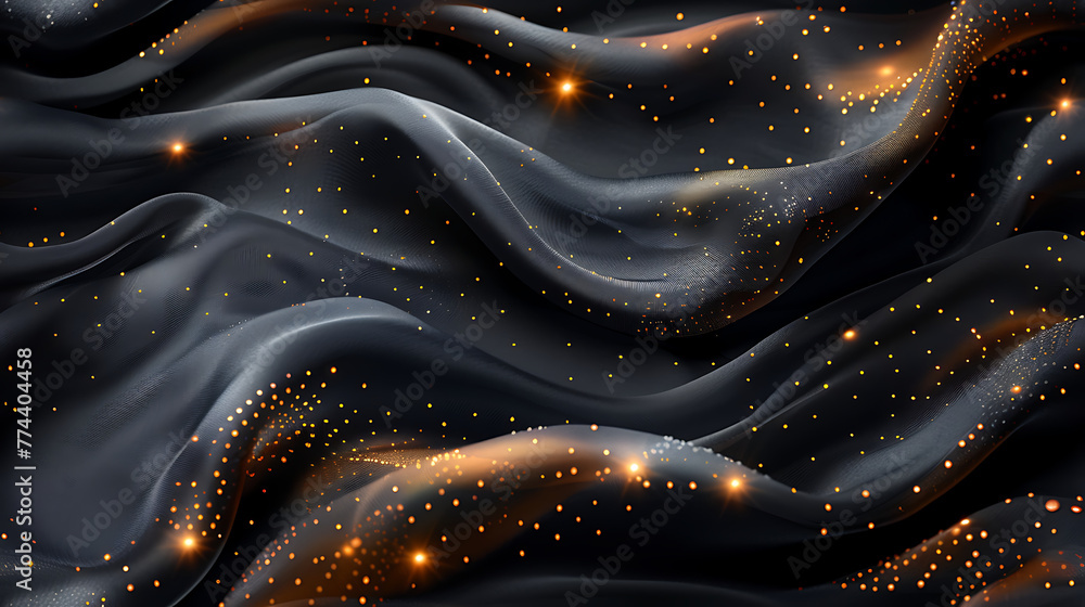 sophisticated black silk fabric texture, shiny shimmering, posh and ...