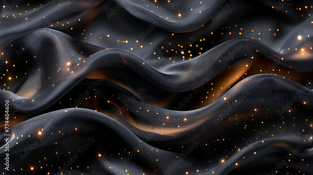 sophisticated black silk fabric texture, shiny shimmering, posh and ...