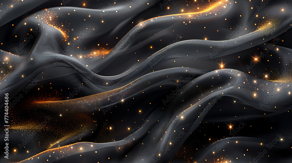 sophisticated black silk fabric texture, shiny shimmering, posh and ...