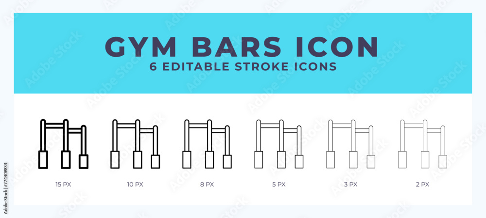 Gym bars line icon. High quality icon symbol for web design. App Stock ...