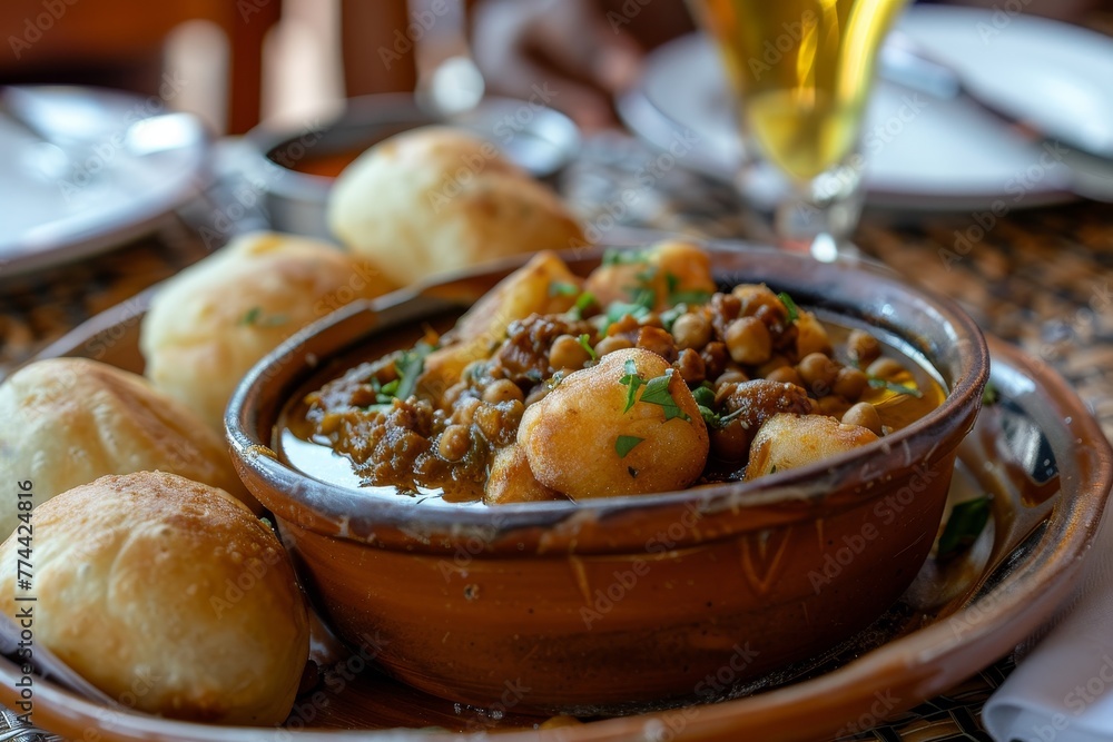 Kenyan dish Mahamri and Mbazi Swahili doughnut and pigeon pea coconut ...