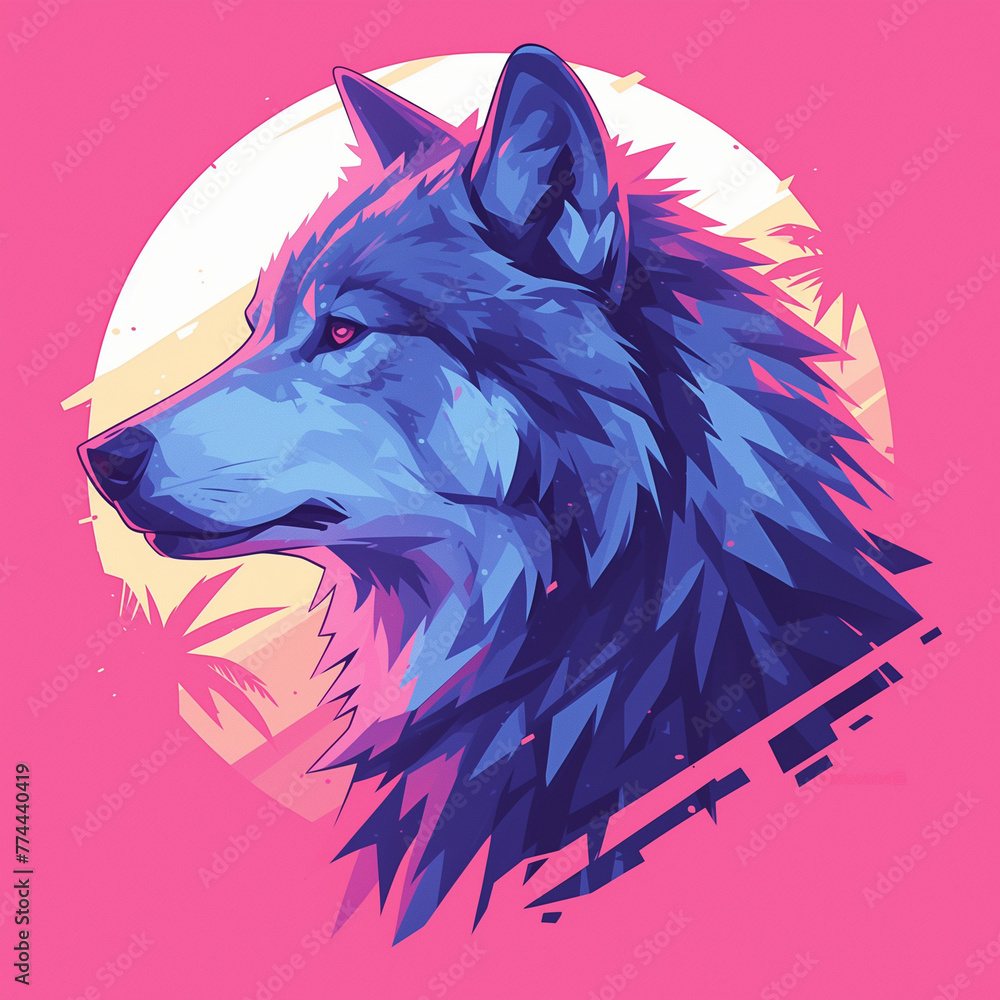 Wolf badge for t-shirt design. Animal wolf concept poster. Creative ...